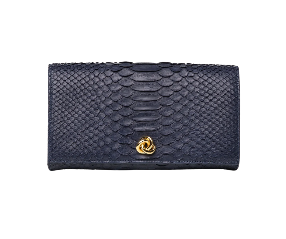 Michelle Wilhite - The Olivia Clutch in Navy Python – Joe Brand Store