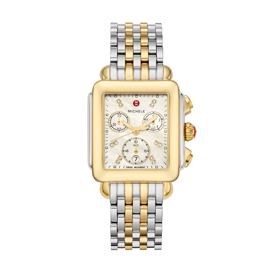Michele Watches - DECO DAY TWO-TONE, WHITE MOP DIAMOND DIAL – Joe Brand ...