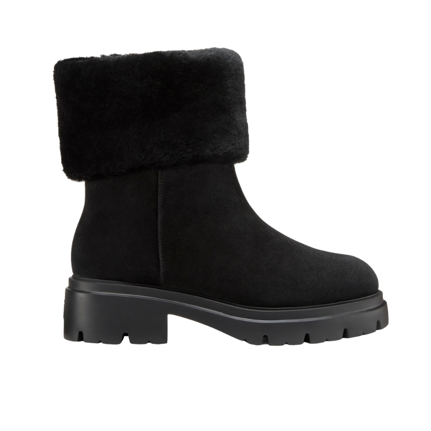 Stuart Weitzman - Hudson Shearling Bootie Black – Joe Brand Store
